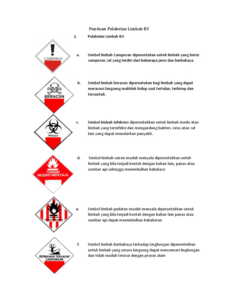 Panduan Pelabelan Syimbol B3 | PDF