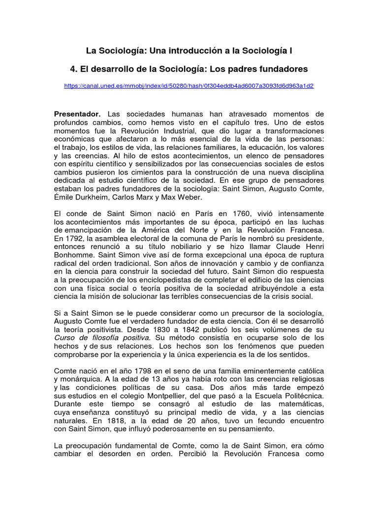Sociolog A4 Transcripci N | PDF | Emile Durkheim | Sociología