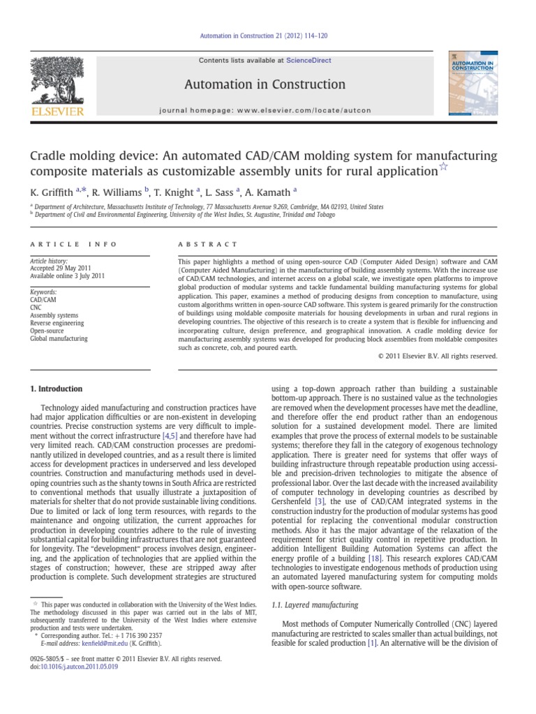 Automation in Construction | PDF | Composite Material | Computer Aided ...