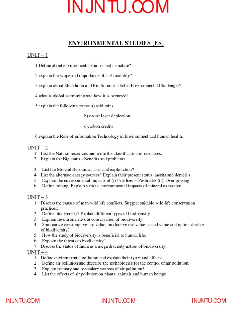 ECE R16 Syllabus | PDF | Environmental Impact Assessment | Biodiversity