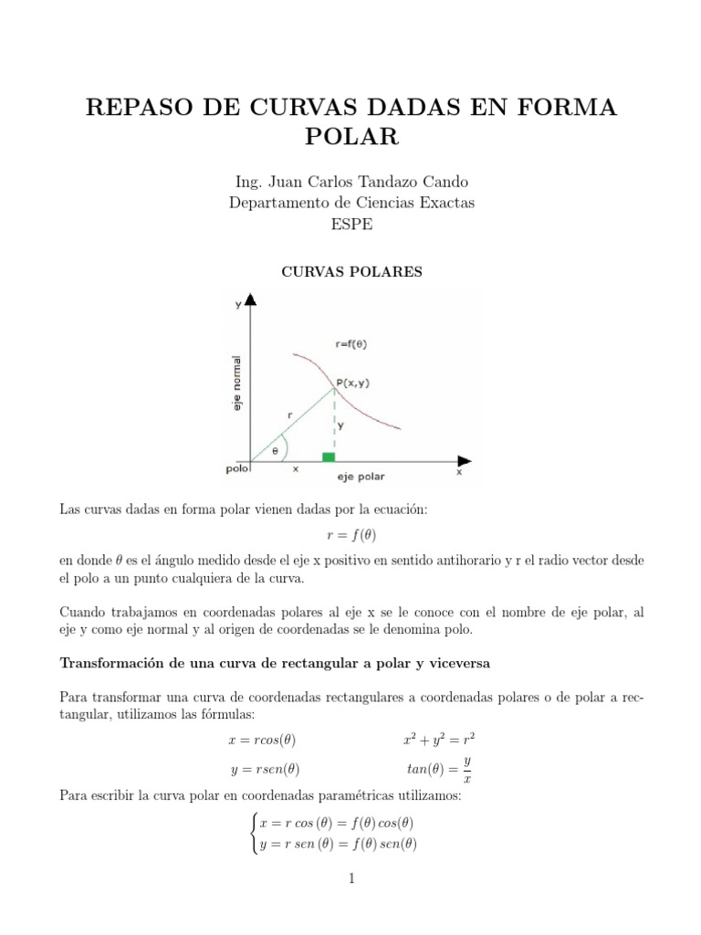 Curvas Polares | PDF | Geometría analítica | Conceptos matemáticos