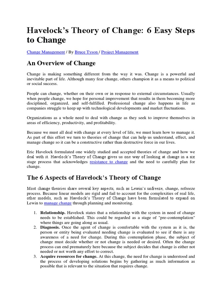 Change Notes 4 | PDF | Change Management | Goal