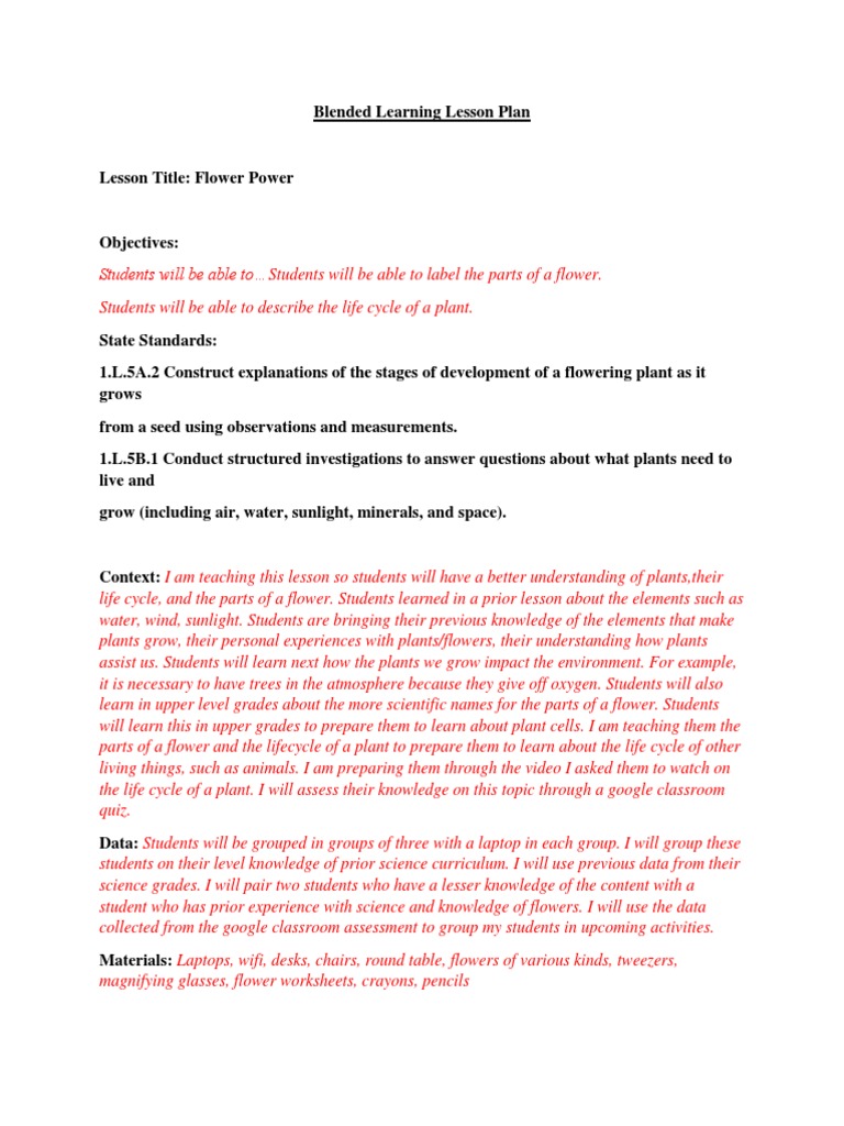 Unit 5 Blended Learning Lesson Plan | PDF | Lesson Plan | Multimedia