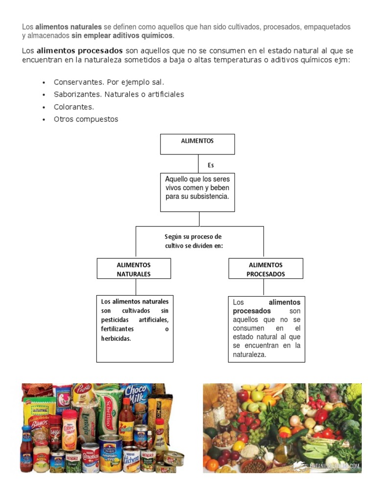 Alimentos Naturales vs Procesados | PDF | Salud y bienestar