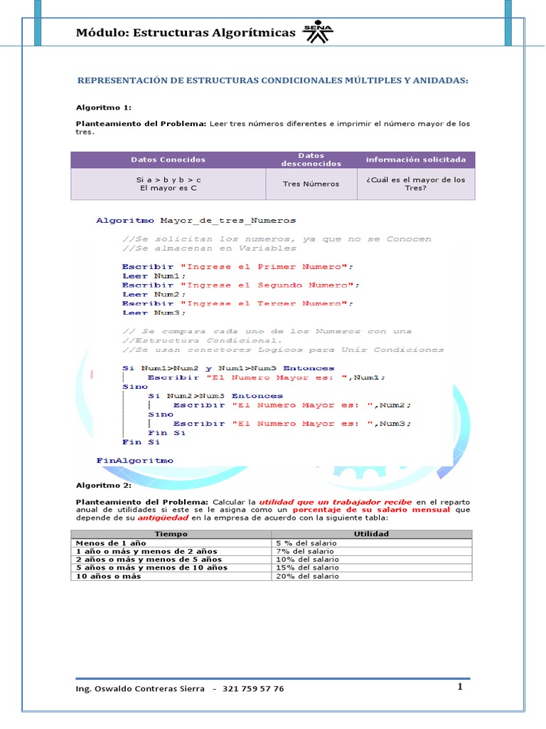 Algoritmos Selectivos Compuestos | PDF | Algoritmos | Salario