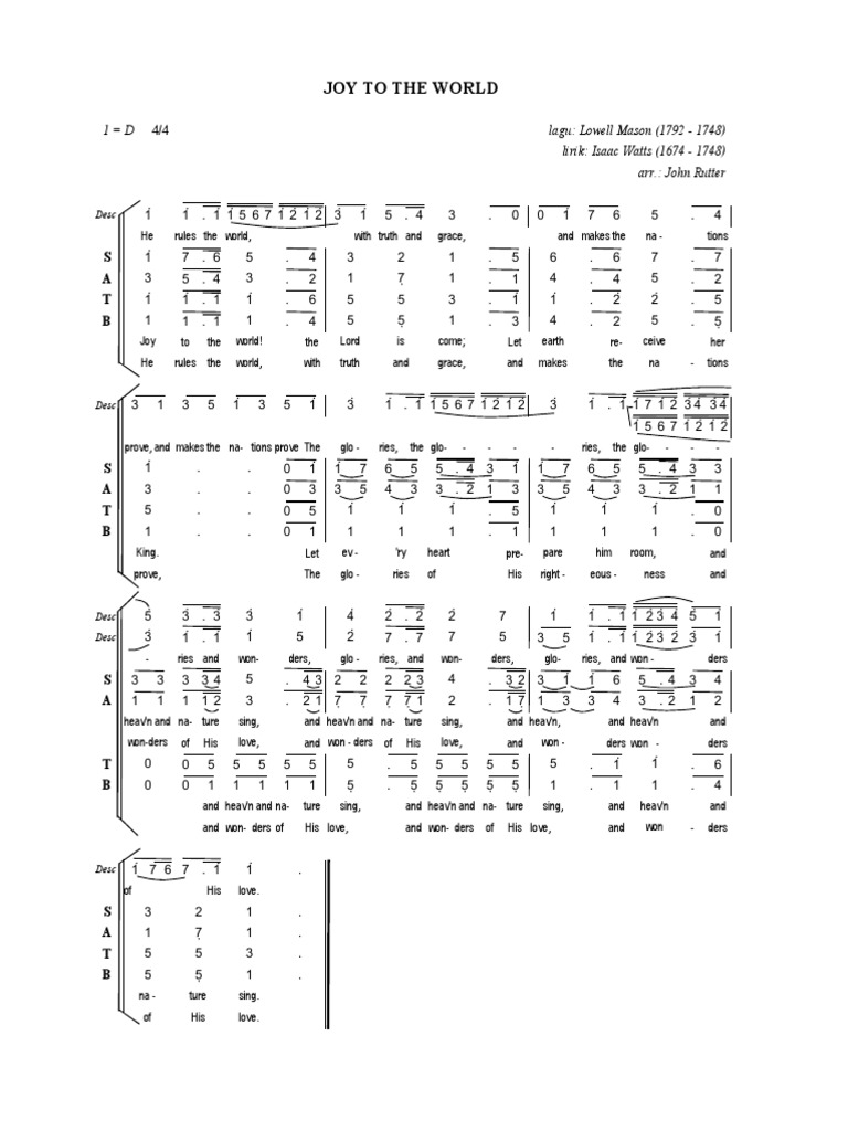 Joy To The World | PDF | Joy To The World | Christian Performing Arts