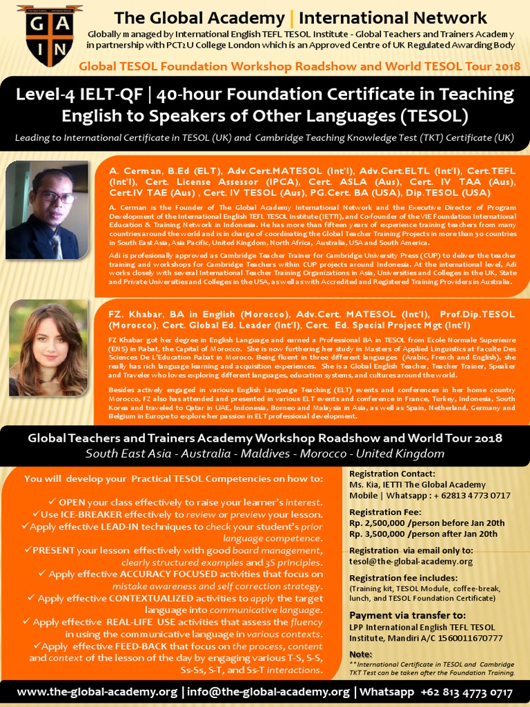 Tesol | PDF | English As A Second Or Foreign Language | Applied Linguistics