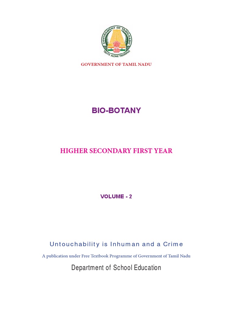 Bio-Botany Vol-2 - EM PDF | PDF | Tissue (Biology) | Plant Stem
