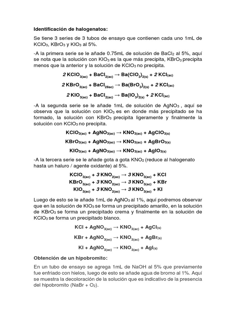 2 Kclo 2 Kbro 2 Kio: KCL + Agno Kno + Agcl KBR + Agno Kno + Agbr Ki ...