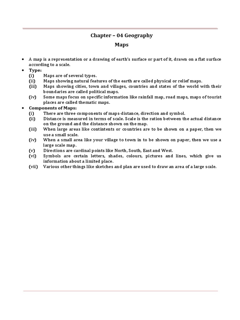 Chapter - 04 Geography Maps: Type | PDF