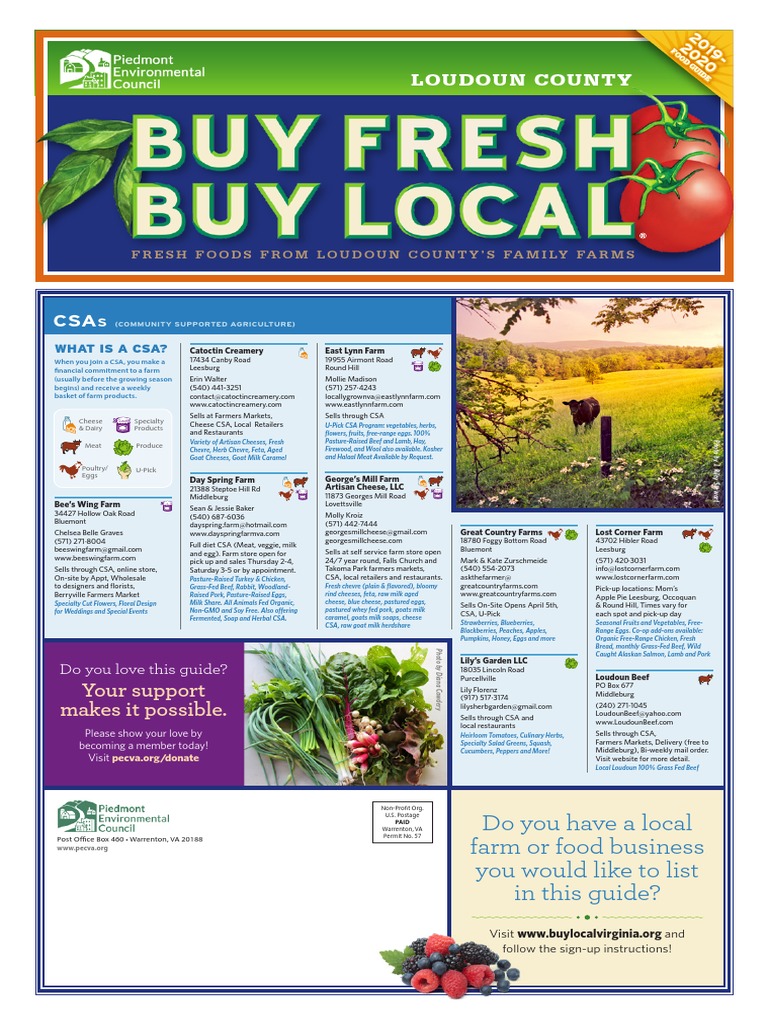2019-2020 Loudoun Buy Fresh Buy Local Guide | PDF | Farmers' Market | Farms