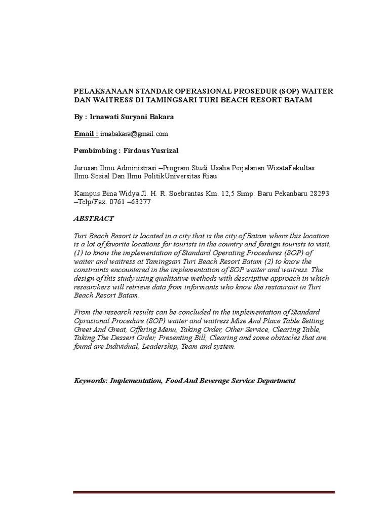 Sop Restaurant | PDF