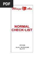 Normal Checklist Atr 72 600 | PDF | Aerospace | Aircraft