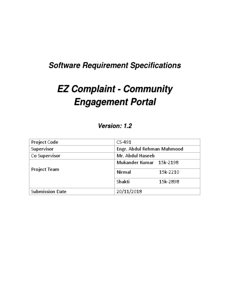 Fyp I Srs Template | PDF | Mobile App | Application Programming Interface
