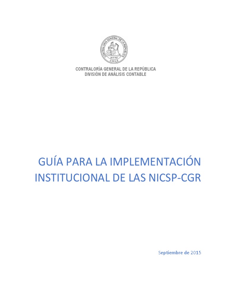 Guías para Implementación NICSP PDF | PDF | Planificación | Contabilidad