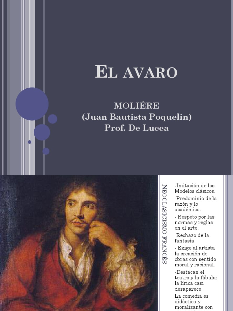 El Avaro | PDF | Molière | Comedia