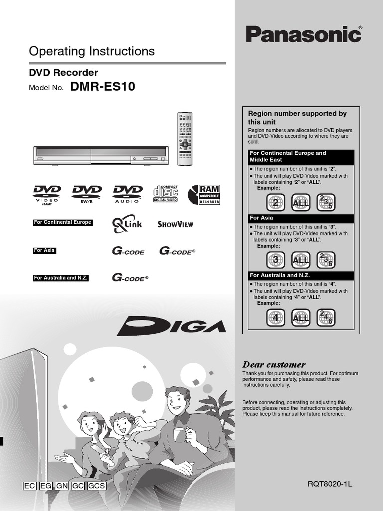 DMR-ES10: Operating Instructions | PDF | Compact Disc | Dvd
