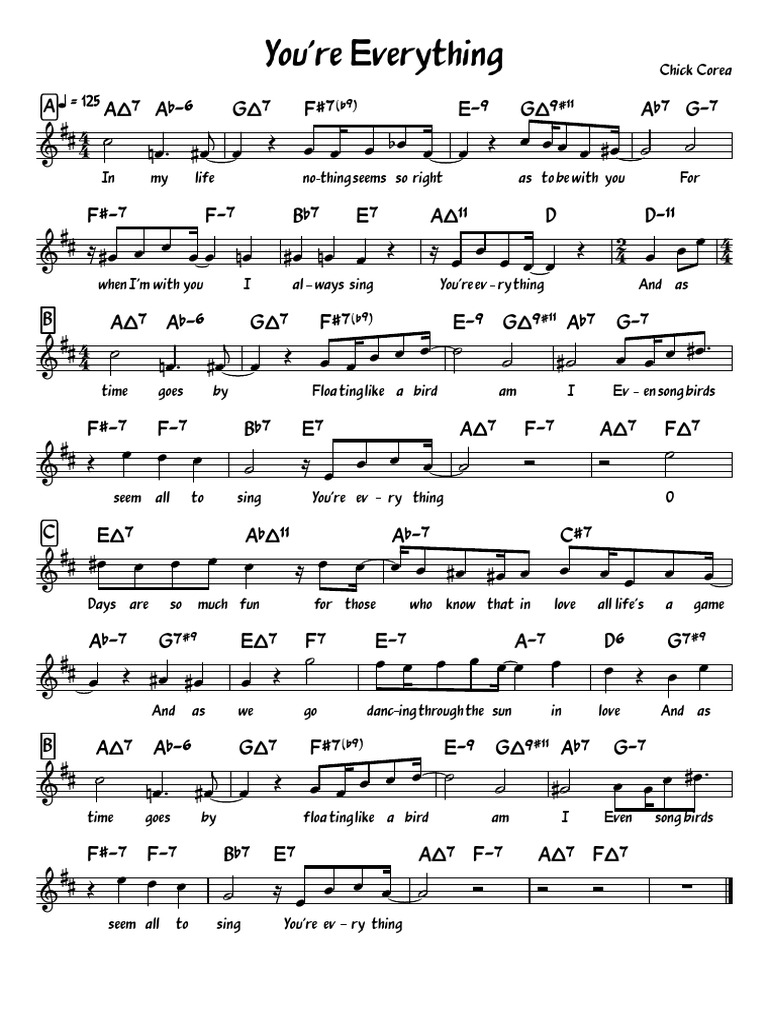 Chick Corea - Youre Everything | PDF | Birds | Nature