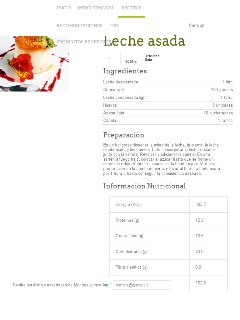 Leche Asada PDF | PDF | Leche | Alimentos