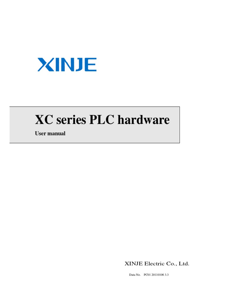 XC Series PLC Programming Manual | PDF | Programmable Logic Controller ...