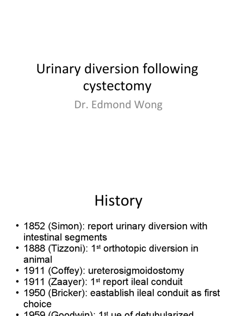Urinary Diversion Techniques Post-Cystectomy | PDF | Urinary ...