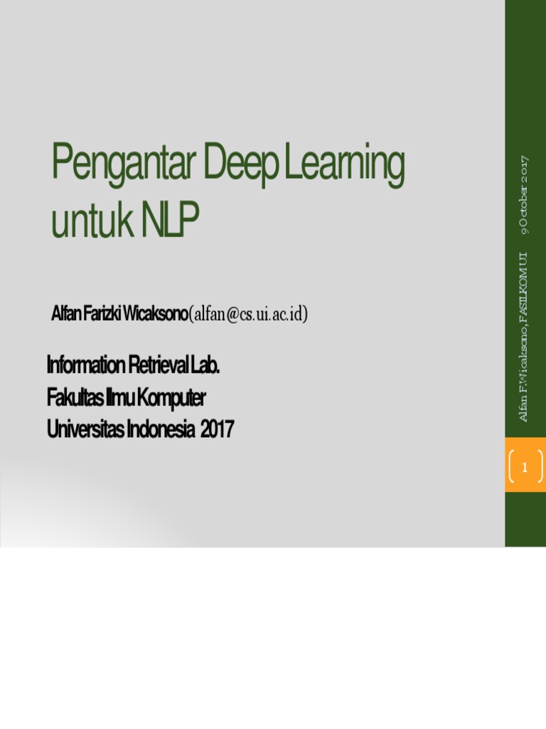 Kursus Deep Learning | PDF | Artificial Neural Network | Deep Learning Kursus Deep Learning | PDF | Artificial Neural Network | Deep Learning