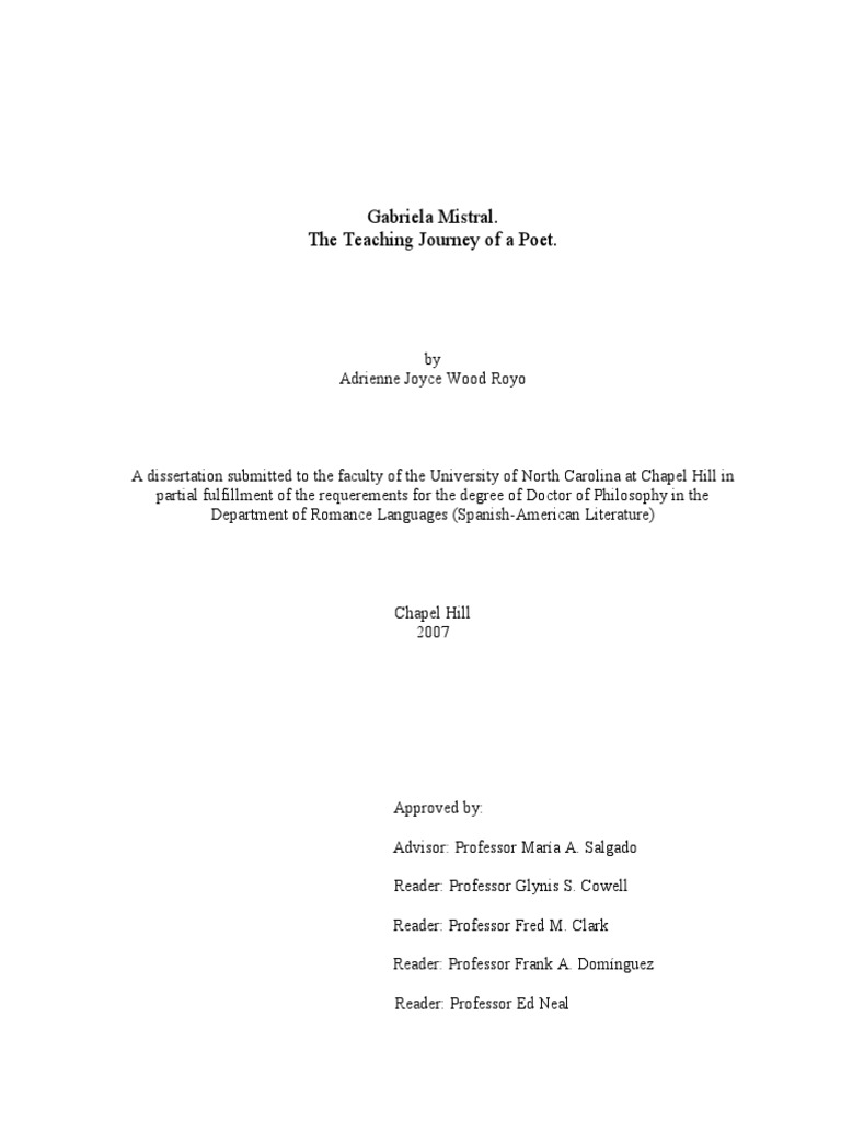 Gabriela Mistral The Teaching Journey of A Poet PDF | PDF | Cognition