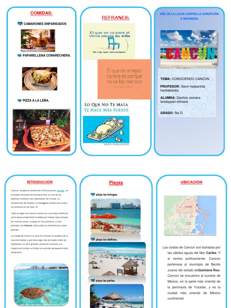 Triptico Cancun | Naturaleza