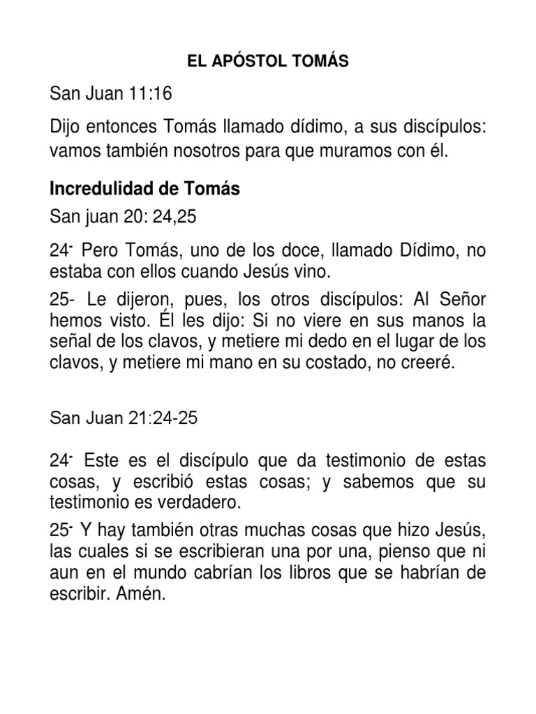 El Apóstol Tomás | PDF