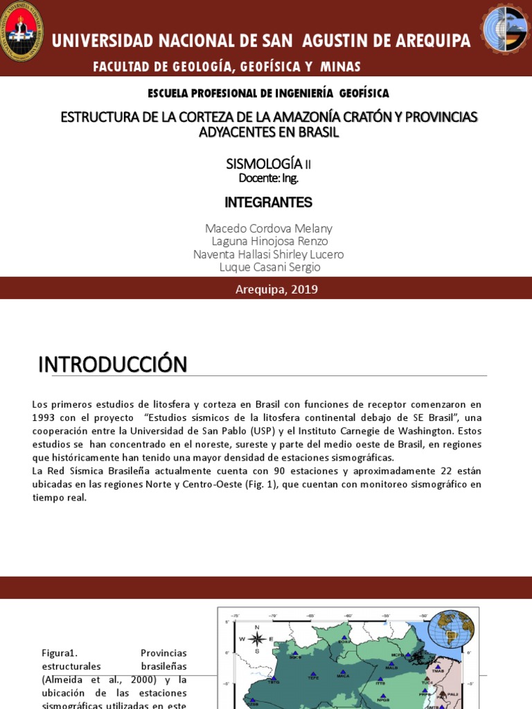 Estructura del Cratón Amazónico en Brasil | PDF | Corteza (Geología ...