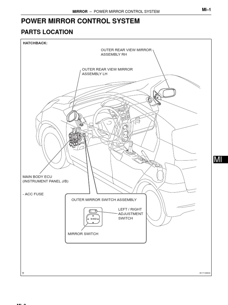 Power Mirror Control System: Parts Location | PDF | Electrical ...