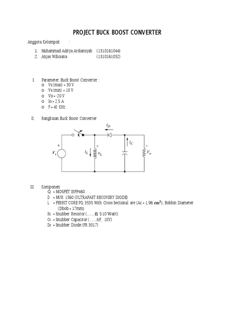 Buck Boost Converter Design Project | PDF | Computer Engineering ...