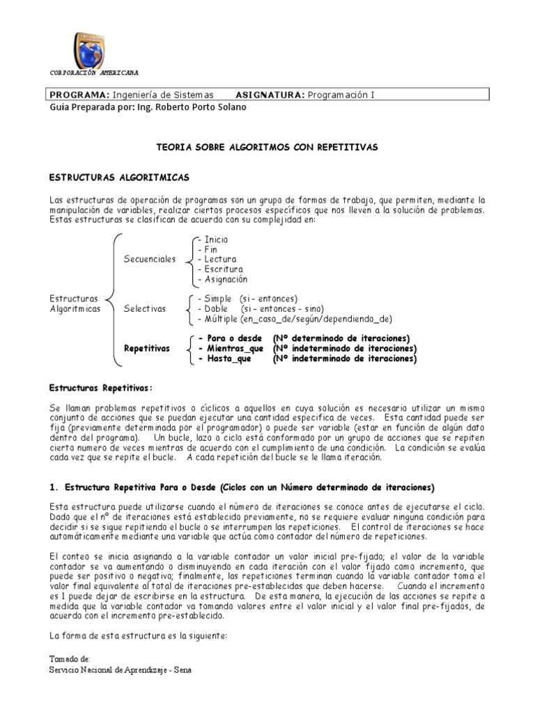 Guia No4 Algoritmos Con Repetitivas | PDF | Iteración | Algoritmos