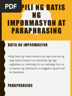 Primaryang at Sekondaryang Batis 1 | PDF