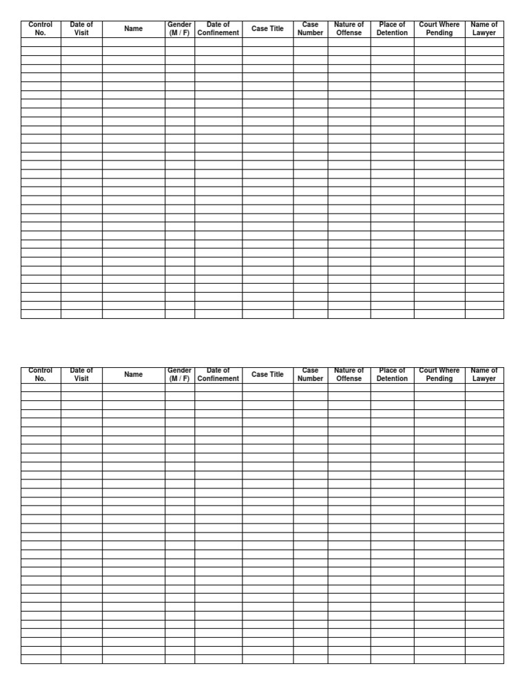 New Jail Report Form | PDF