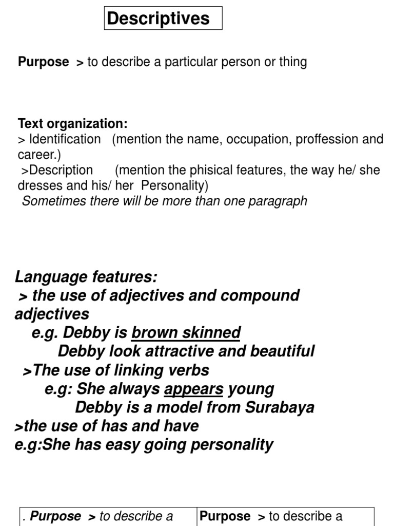 Descriptive Writing Guide | PDF