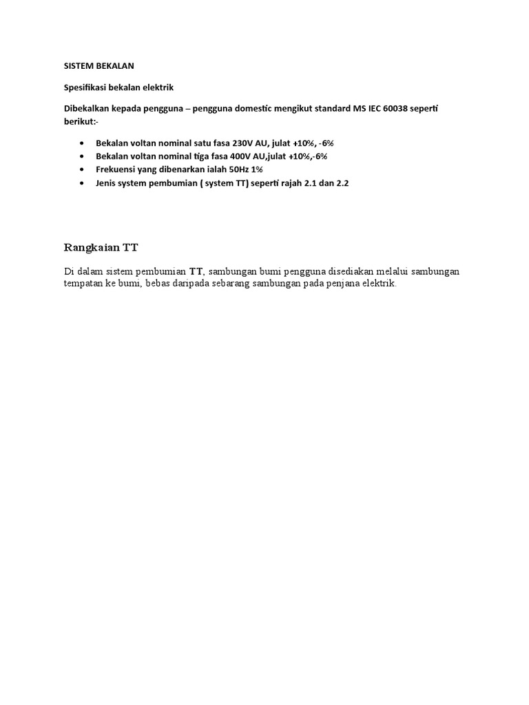 Sistem Bekalan | PDF