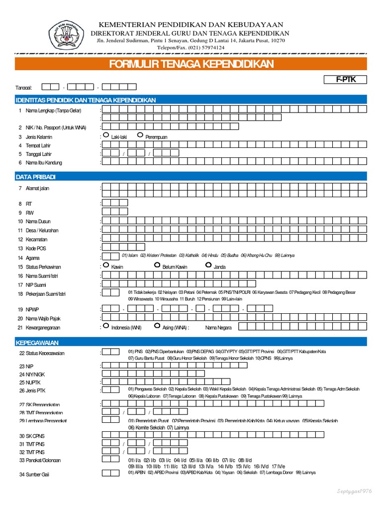 Formulir PTK PDF | PDF