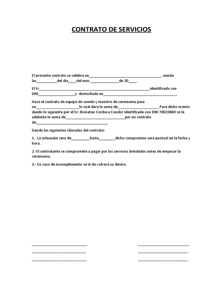 Contrato de Servicios | PDF