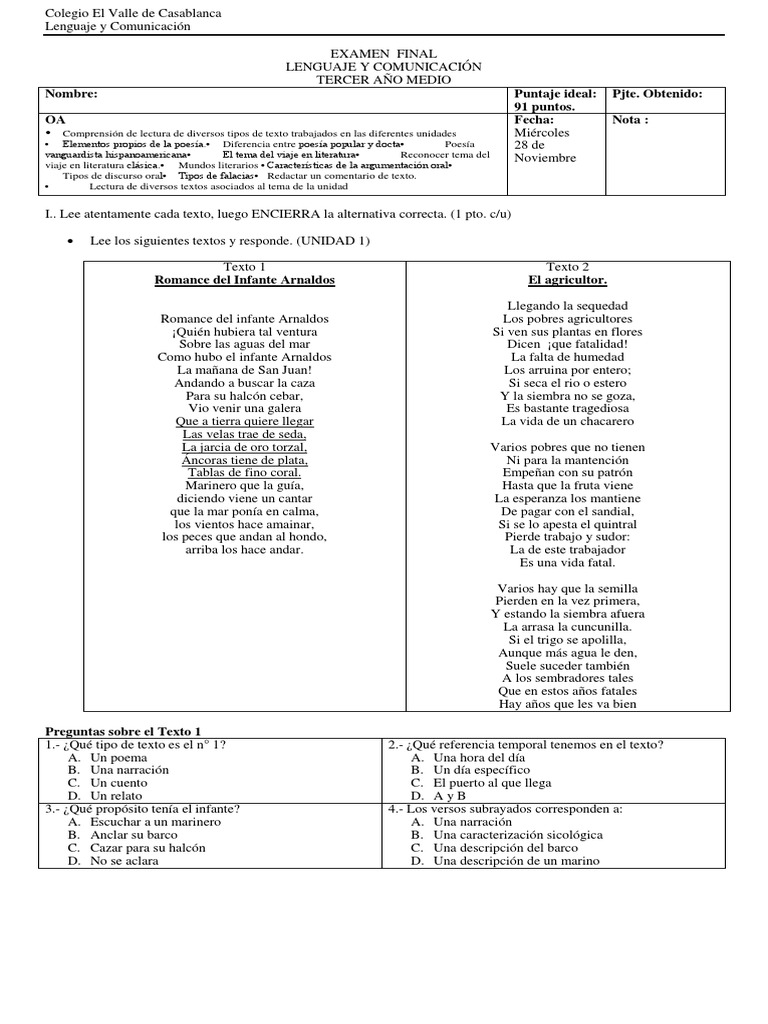 Prueba de Lectura | PDF | Vanguardia | Poesía