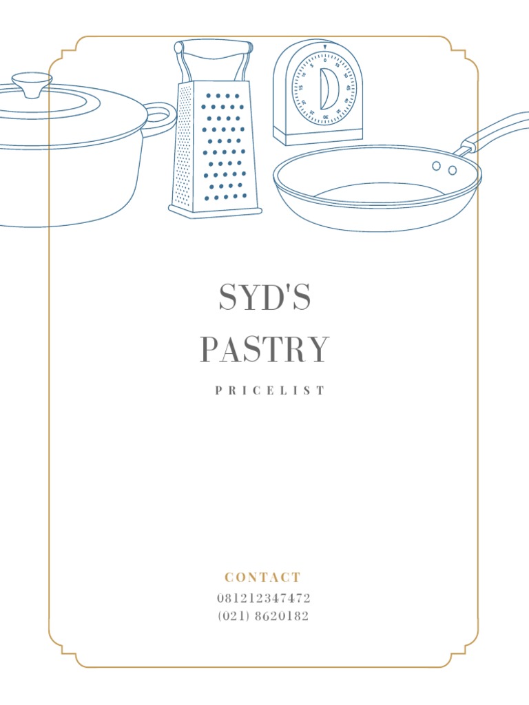 Syds Pastry Menu | PDF | Cakes | Desserts