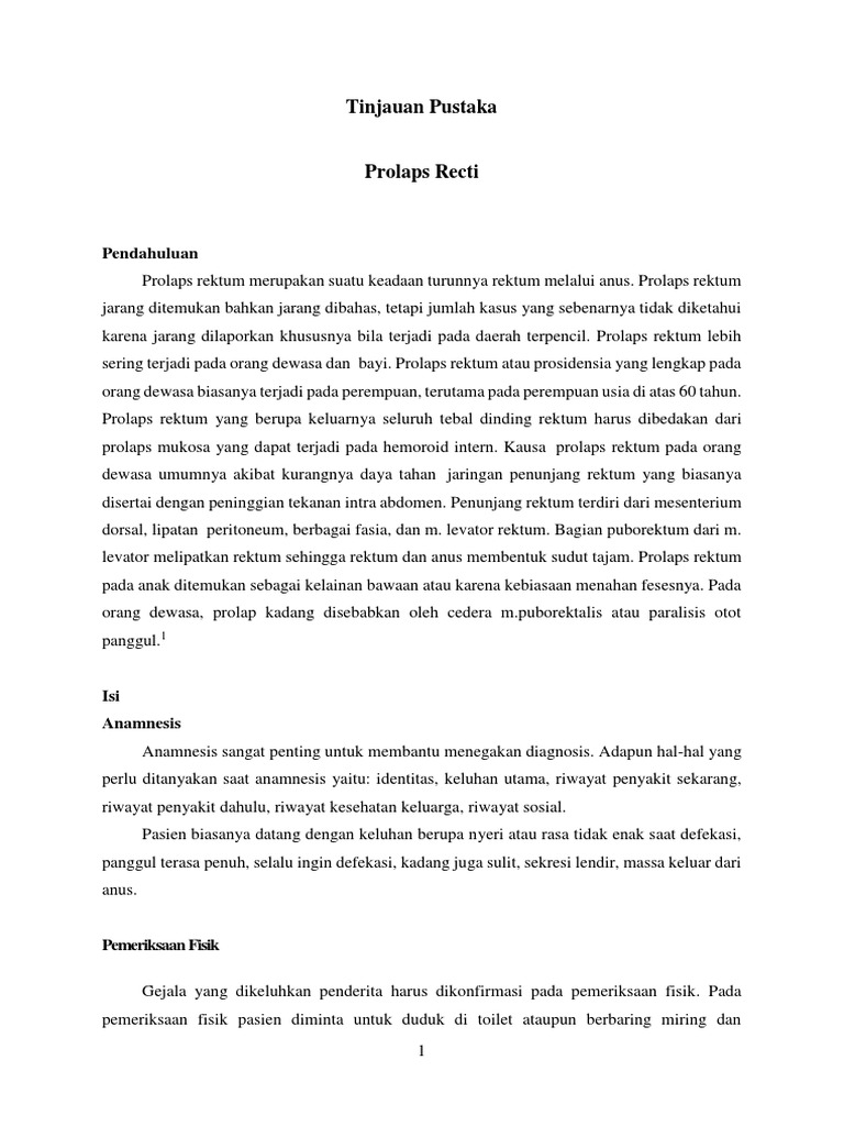 Tinjauan Pustaka Prolaps Recti | PDF
