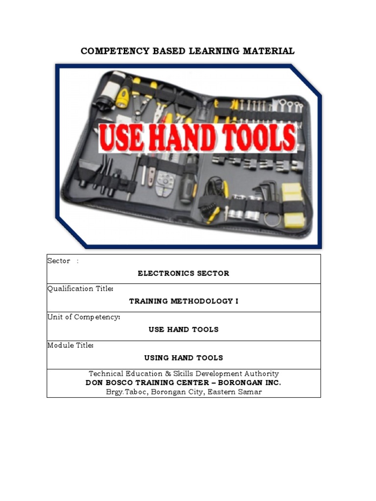 CBLM Use Hand Tools | PDF | Tools | Electrostatic Discharge