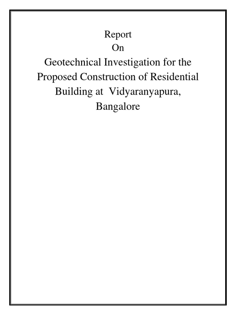 typical soil report.pdf | Geotechnical Engineering | Foundation (Engineering)