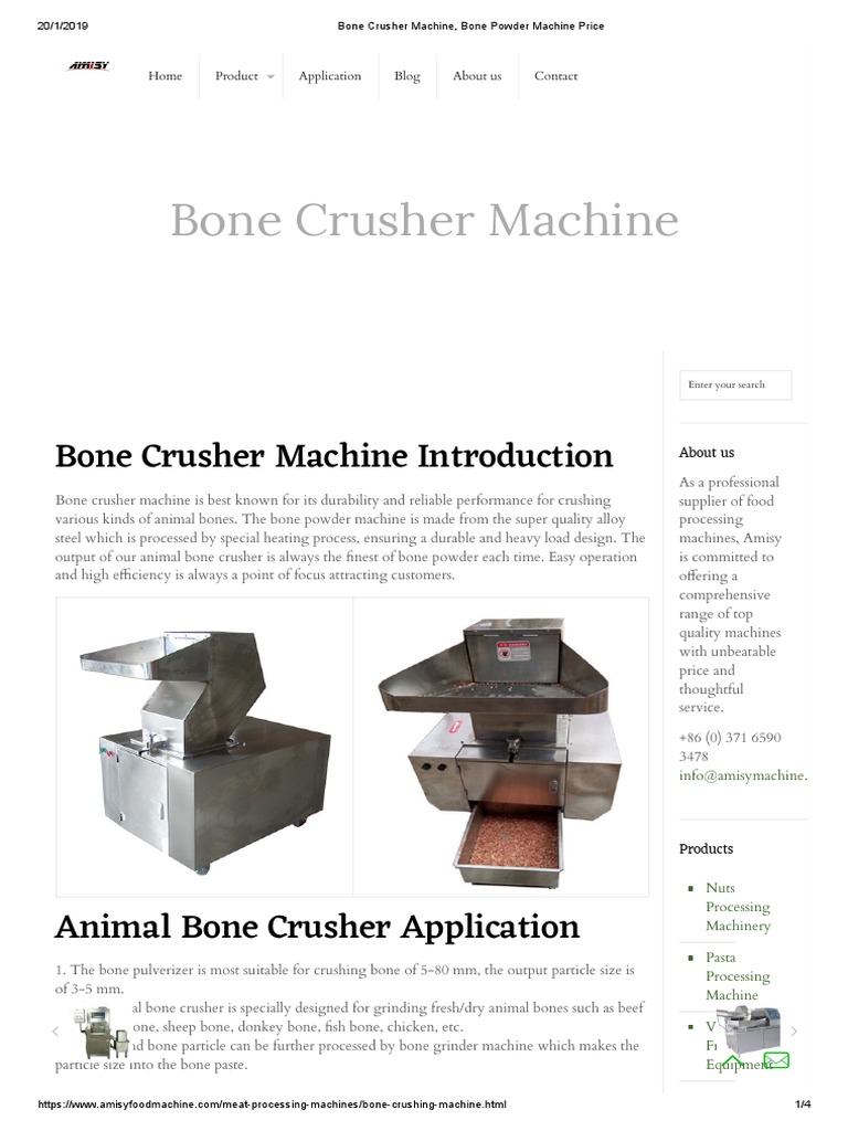 Bone Crusher Machine, Bone Powder Machine Price | PDF | Mill (Grinding ...