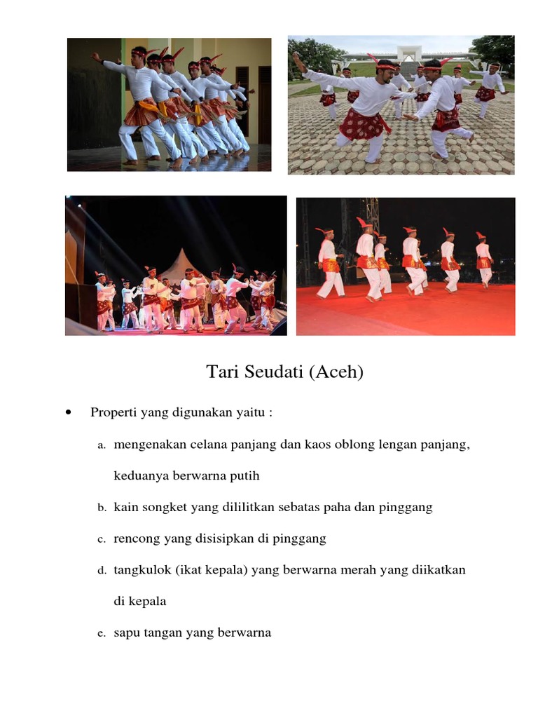 Properti dan Kostum Tari Seudati Aceh | PDF