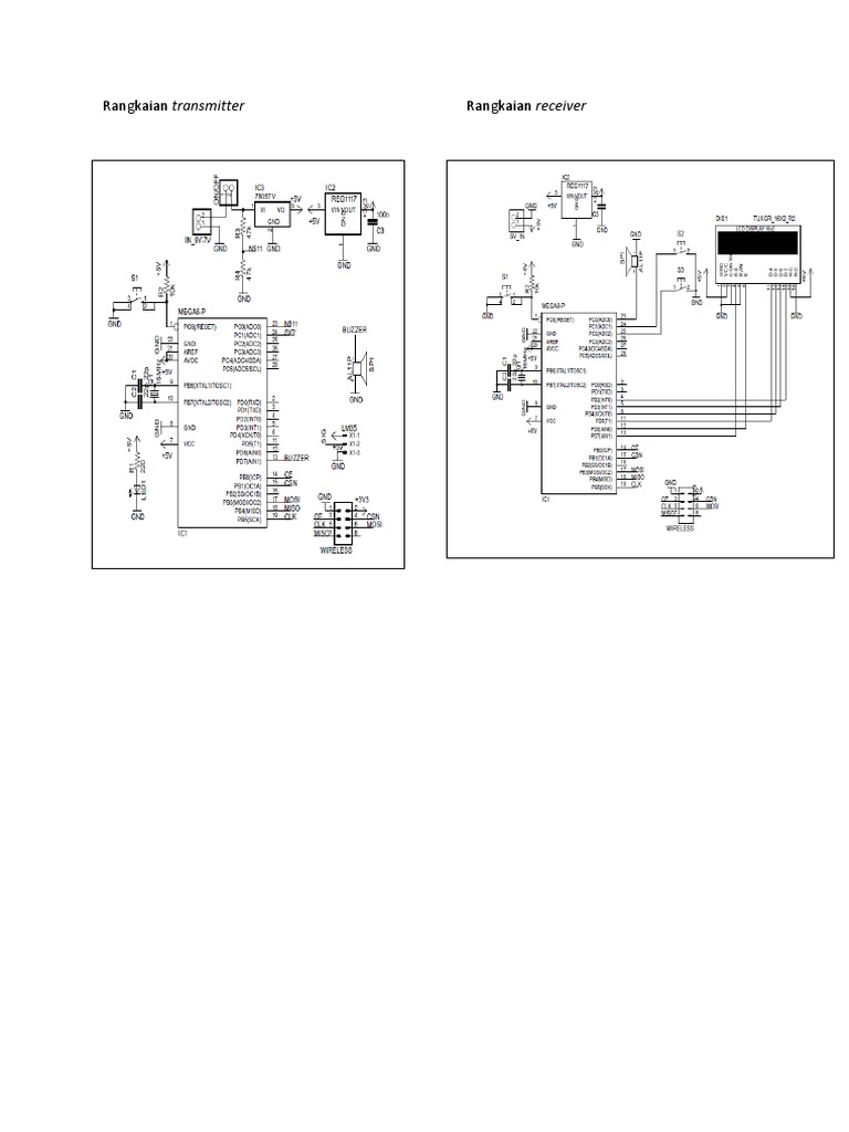 Rangkaian Transmitter Rangkaian Receiver | PDF