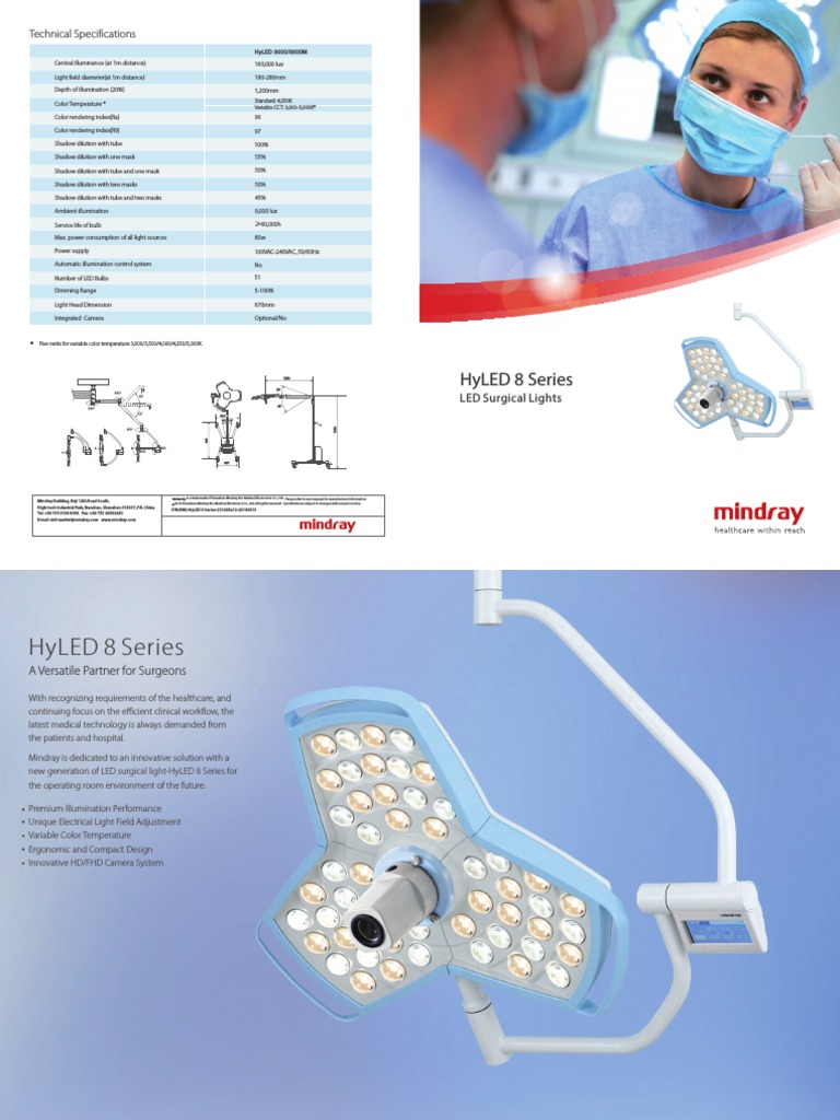 HyLED 8 Series Surgical Light Overview | PDF | Light Emitting Diode ...