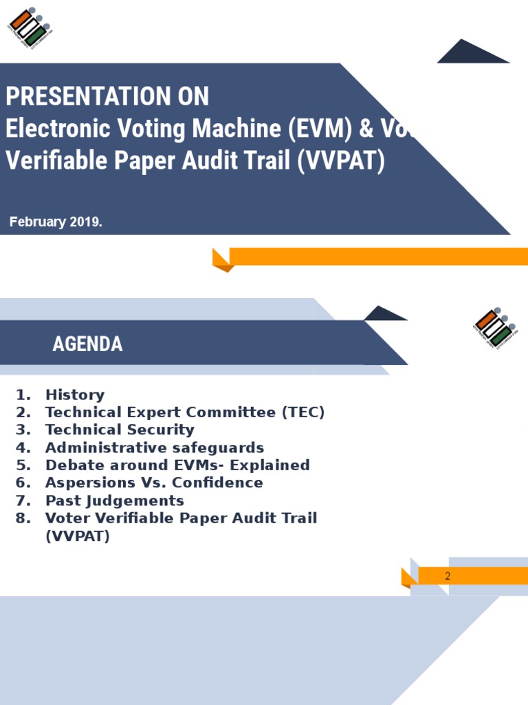 Presentation On Electronic Voting Machine (EVM) & Voter Verifiable ...