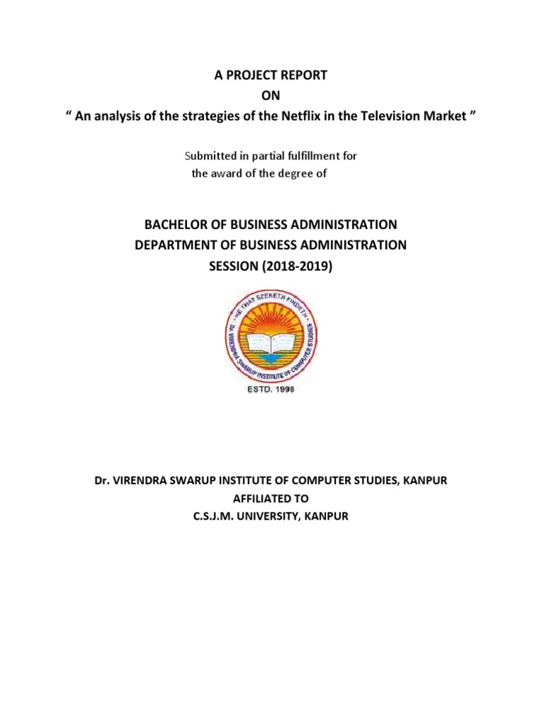 Netflix Strategies in TV Market Analysis | PDF